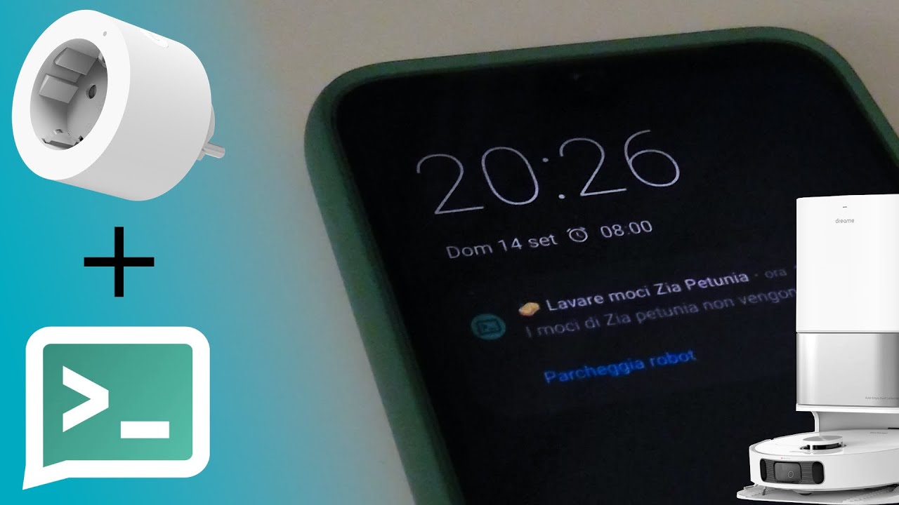Notifiche dalla casa connessa, con bottoni per rispondere e foto ...