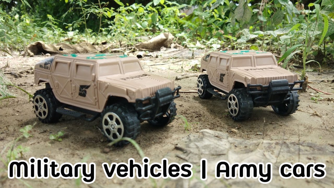 Box of toys Military vehicles Army car Humvee Video for kids - YouTube