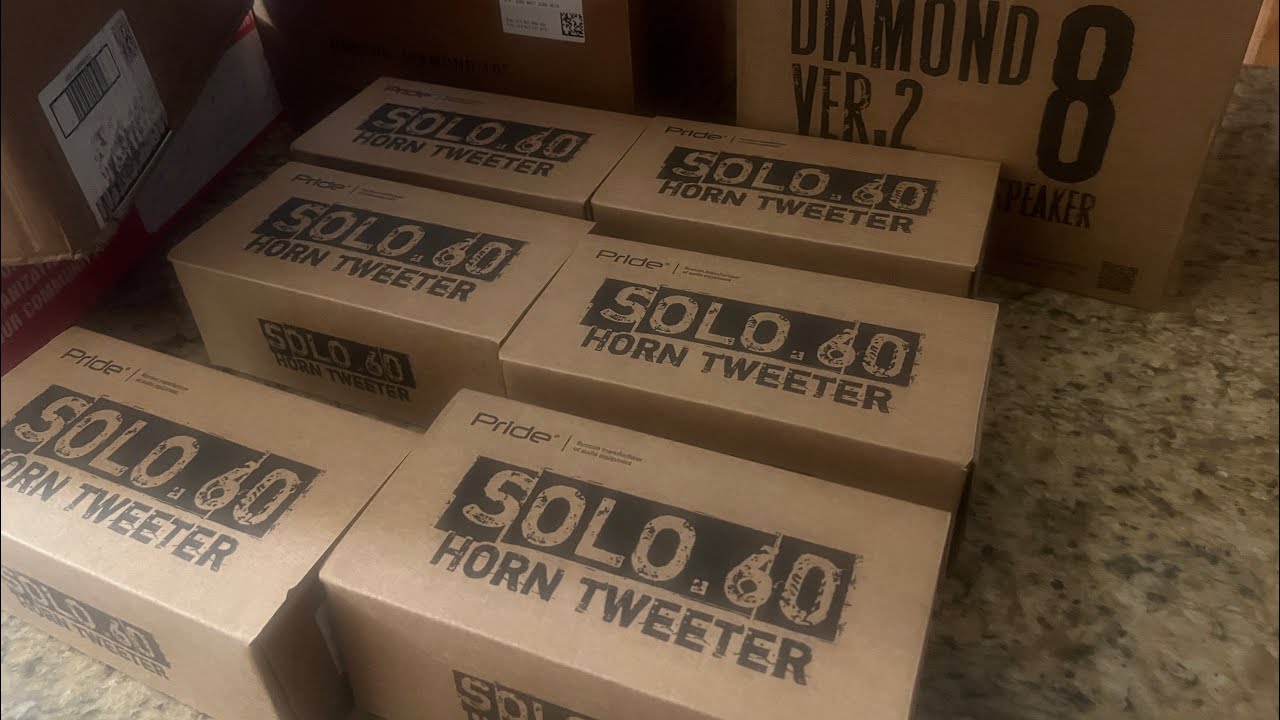 Pride audio solo 60 horn tweeter unboxing - YouTube
