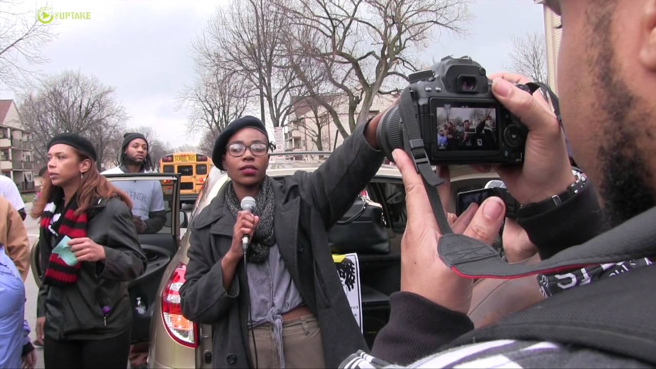Rally At Jamar Clark Shooting Site - YouTube