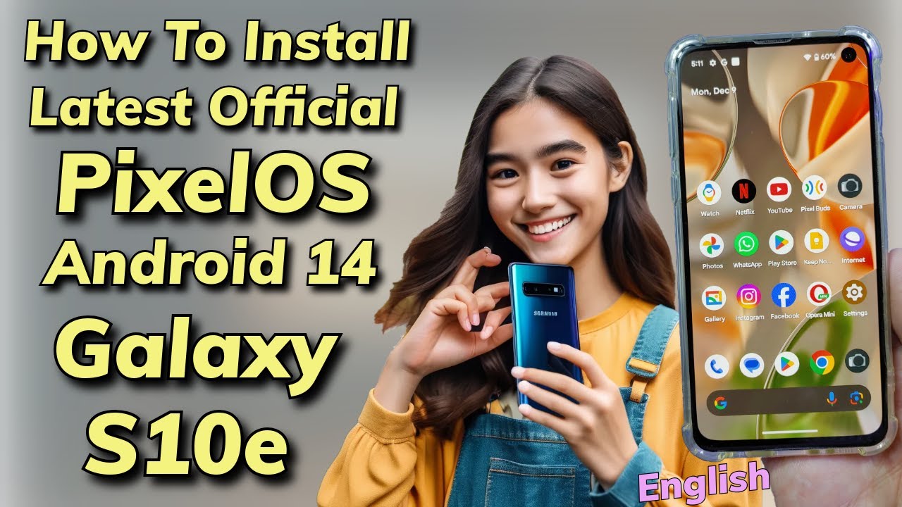 Install Official PixelOS Android 14 ON Galaxy S10e -English- - YouTube