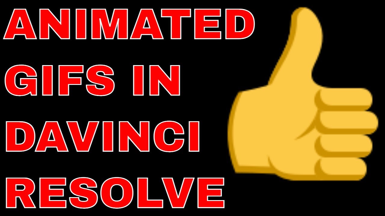 How To Add An Animated Gif To DaVinci Resolve - YouTube