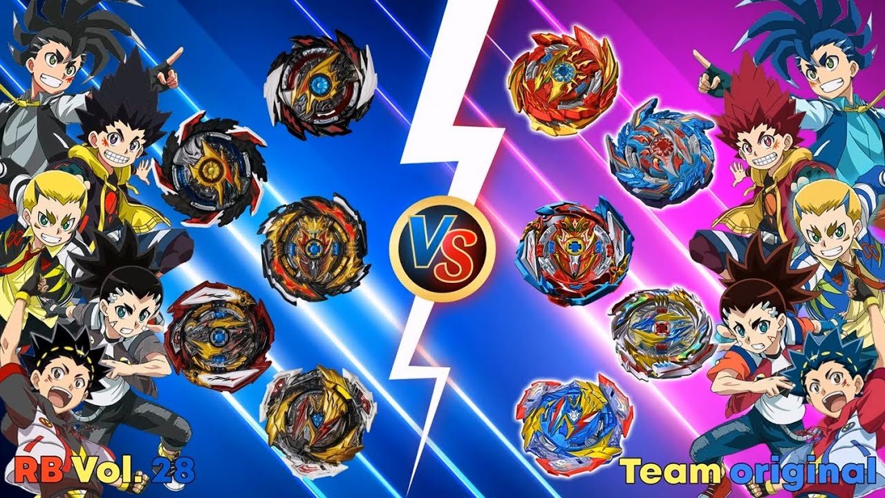 Beyblade Burst DB 【 Random Booster Vol 28 VS Team original 】 Relay ...