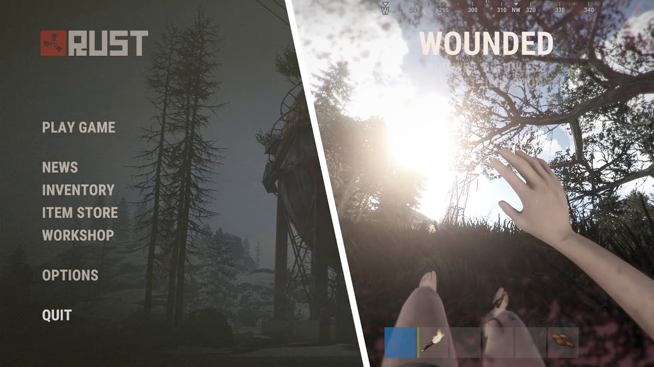 Rust - First day in-game. - YouTube