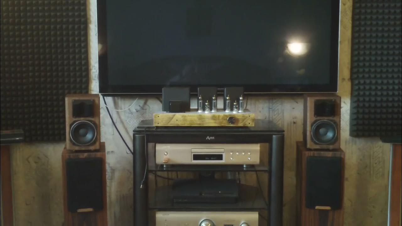 Играет 2х полосная акустика Fostex FW100 + вЧ Mission - YouTube