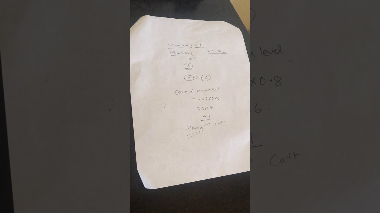 Simple way to calculate corrected calcium level for medical students ...