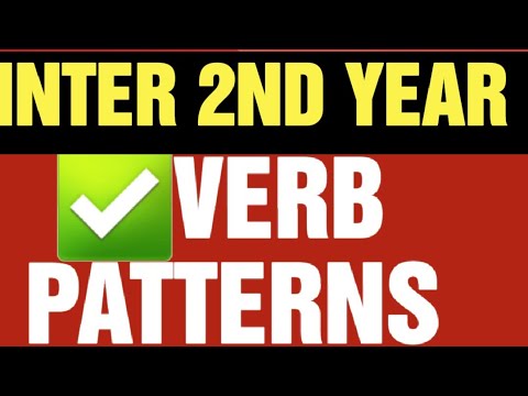 VERB PATTERNS IN ENGLISH GRAMMAR INTER 2ND YEAR ENGLISH #verbpatterns # ...