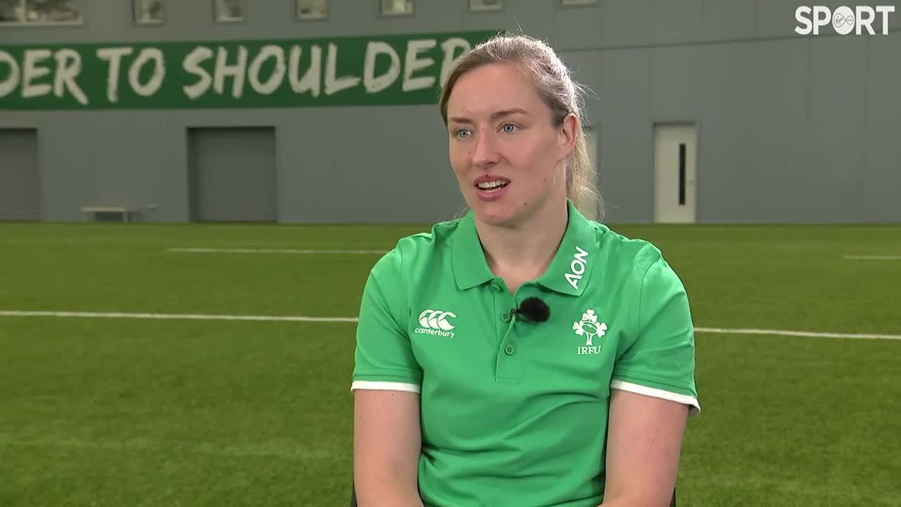 Ireland co-captain Edel McMahon ahead of Wales! - YouTube