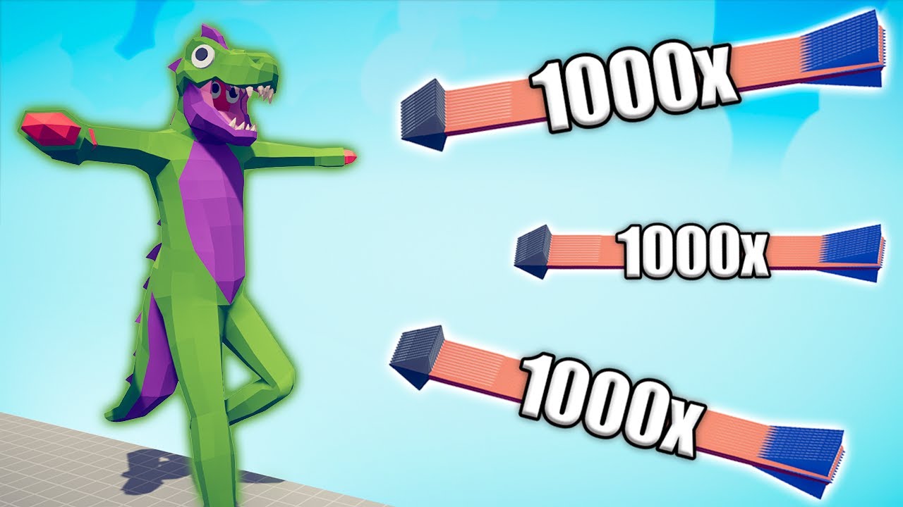 DINOSAUR vs 1000x OVERPOWERED UNITS - TABS | Totally Accurate Battle ...