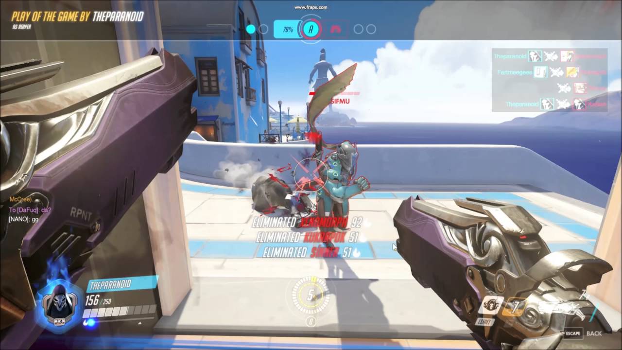Quad kill with Reaper Overwatch - YouTube