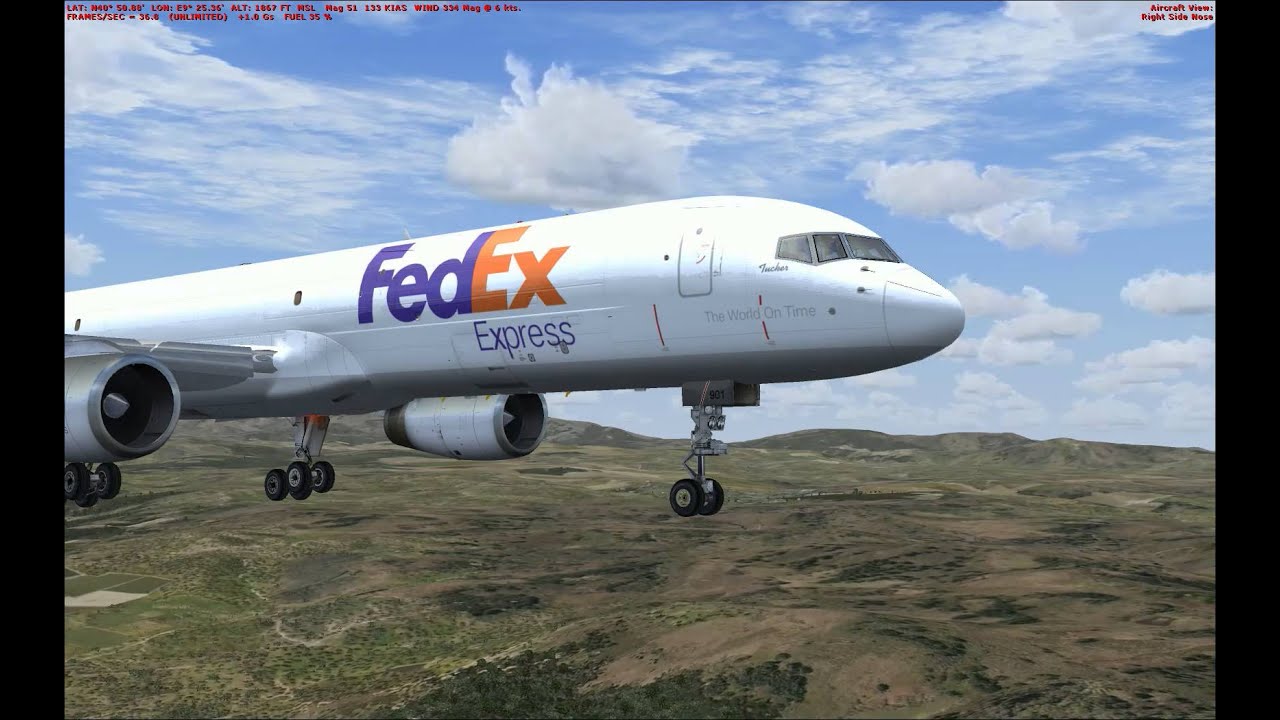 FSX Boeing 757 autoland - YouTube