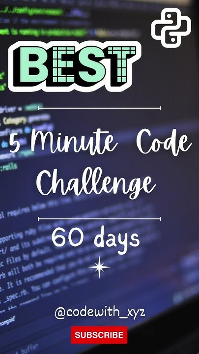 "Python Coding Classes: 5-Minute Code Everyday | 60-Day Challenge" - YouTube