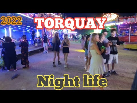 TORQUAY DEVON Night life 2022 { 4K UHD 60fps } - YouTube