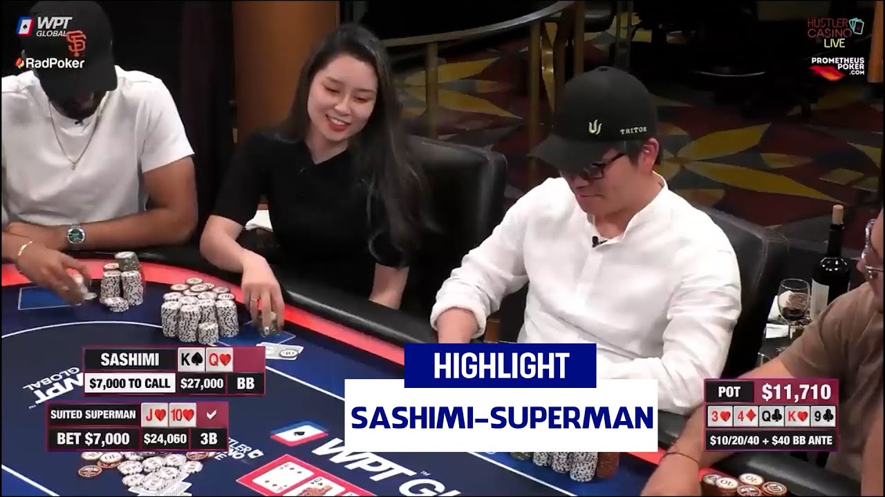[Poker Highlights] Sashimi - Superman: "Anh hùng" khó qua ải mỹ nhân ...