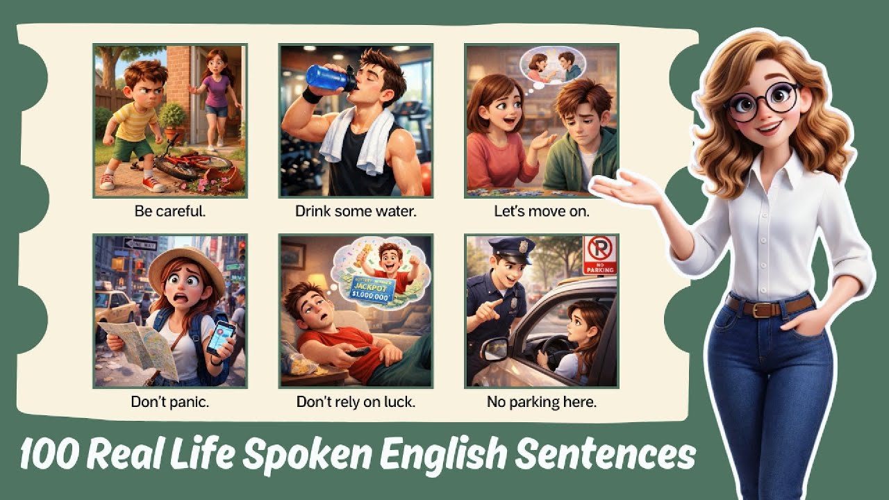 100 Daily English Sentences for Beginners | Real Life Spoken English ...