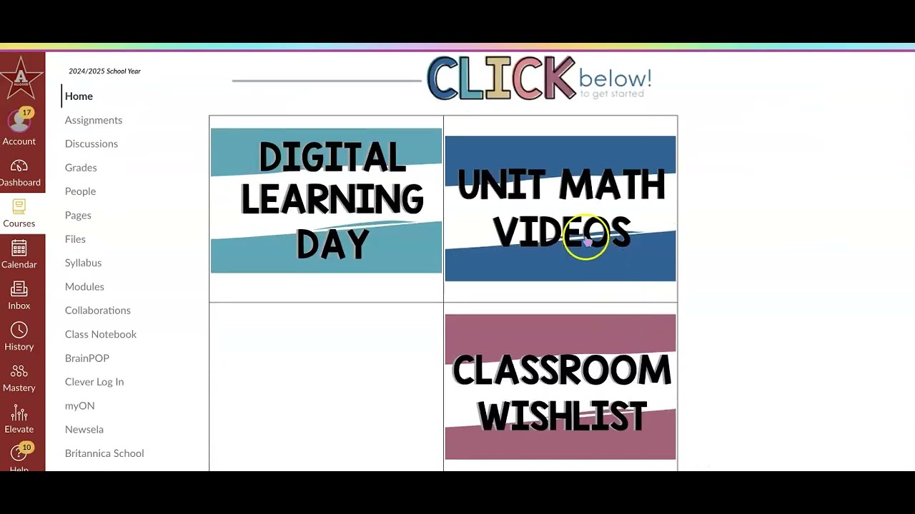 Canvas Instructions for Kindergarten - YouTube