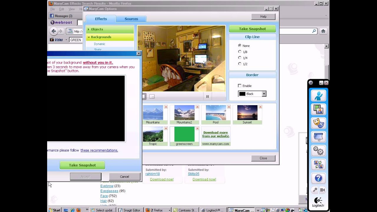 HOW TO DO CHROMAKEY BACKGROUND WITH MANYCAM - YouTube