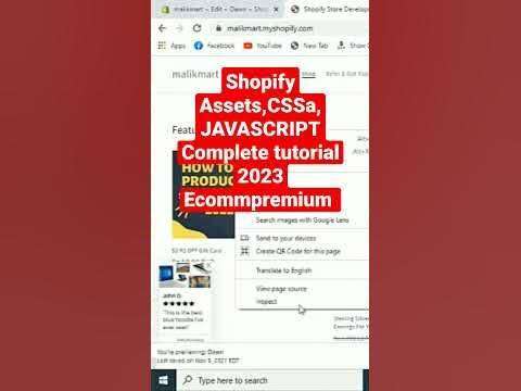 Shopify Theme Assets CSS and JAVASCRIPT Complete Practical tutorial 2023 - YouTube