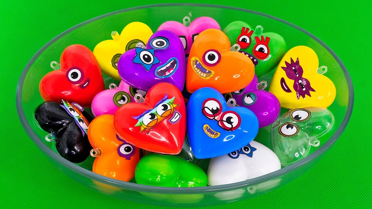 Mixed Shapes: Looking For Heart Slime With Numberblocks - Satisfying ...