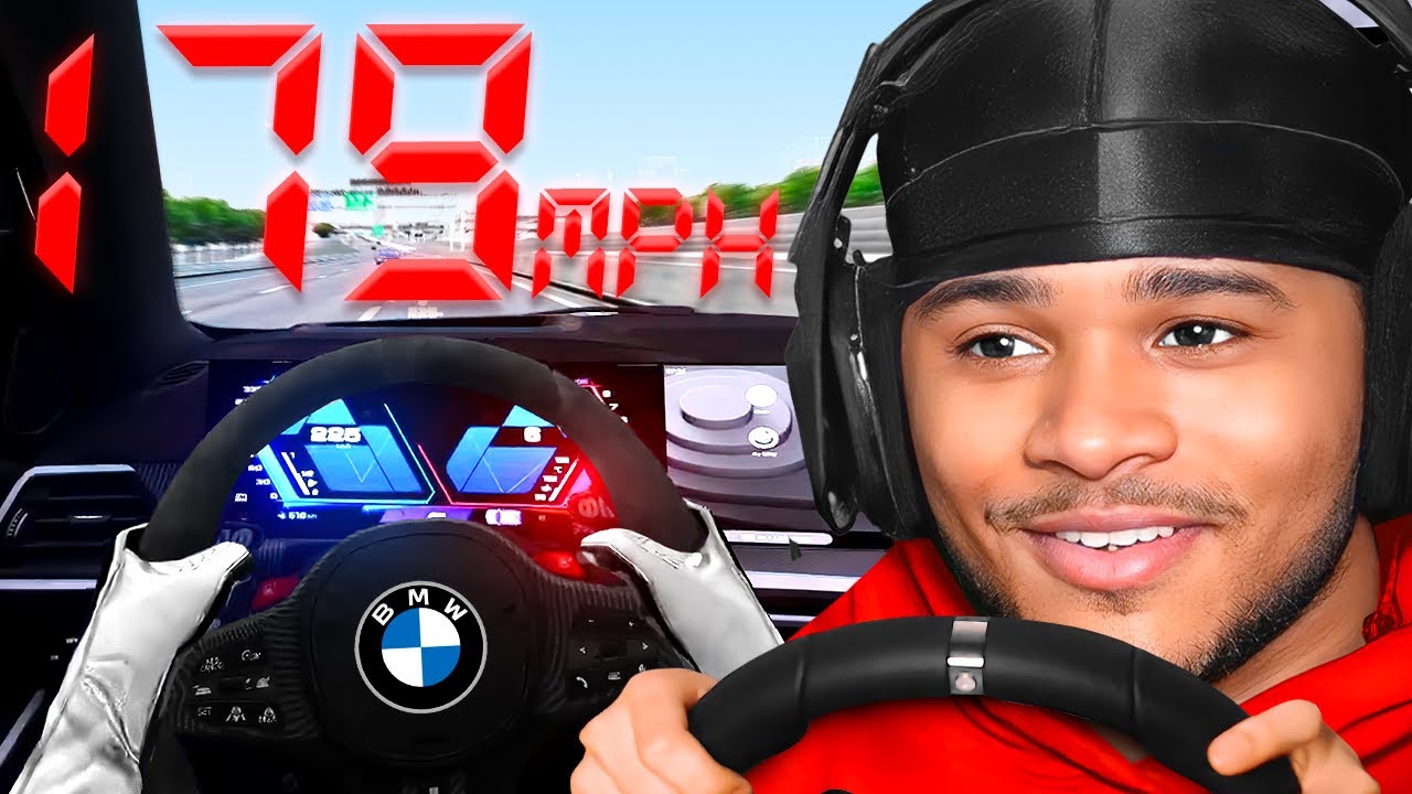 Fanum Cuts Up In a BMW At 179 MPH.. - YouTube