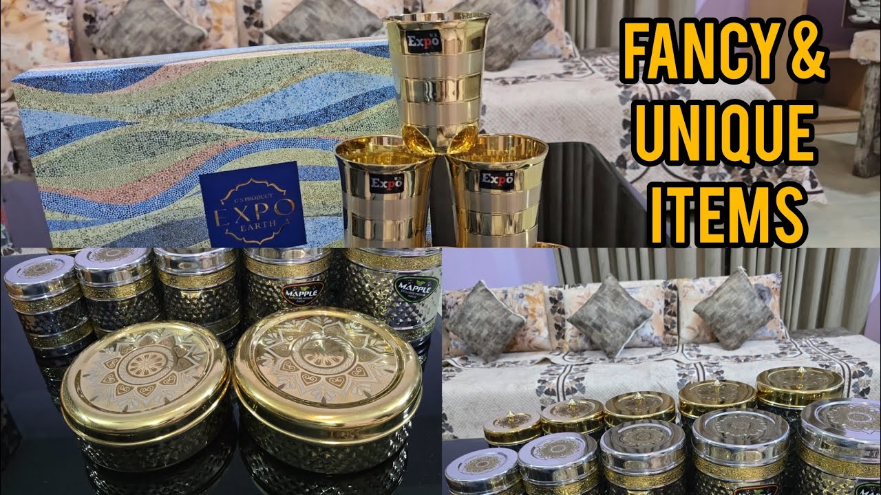 FANCY UNIQUE AND PREMIUM ITEMS FOR YOUR KITCHEN |BRASS GLASS 6PCS SET ...