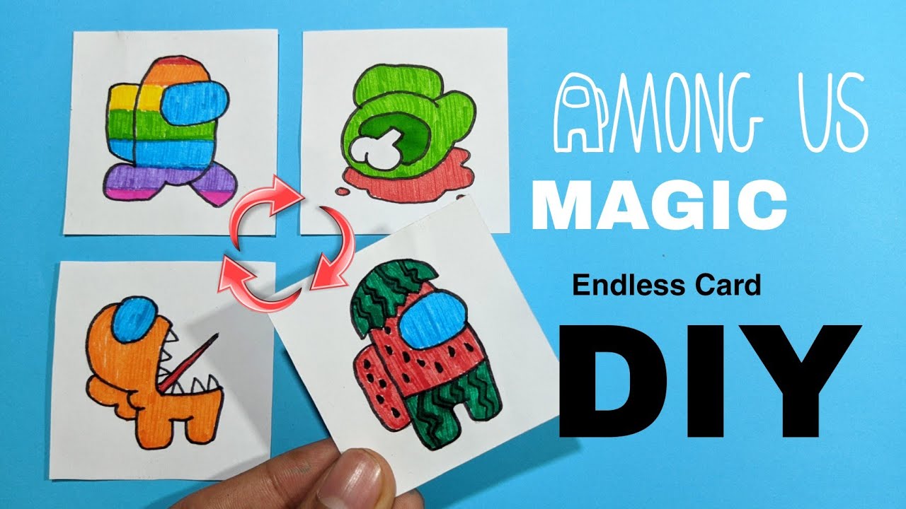 Among Us Changing Magic Trick Endless Card | Paper Craft Idea - YouTube