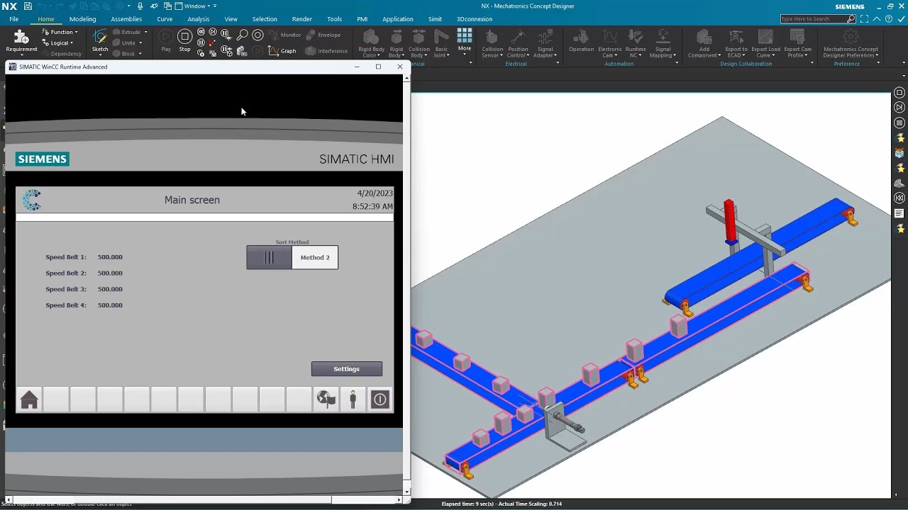 NX Mechatronics Concept Designer Tutorial 4 - Virtual Commissioning ...