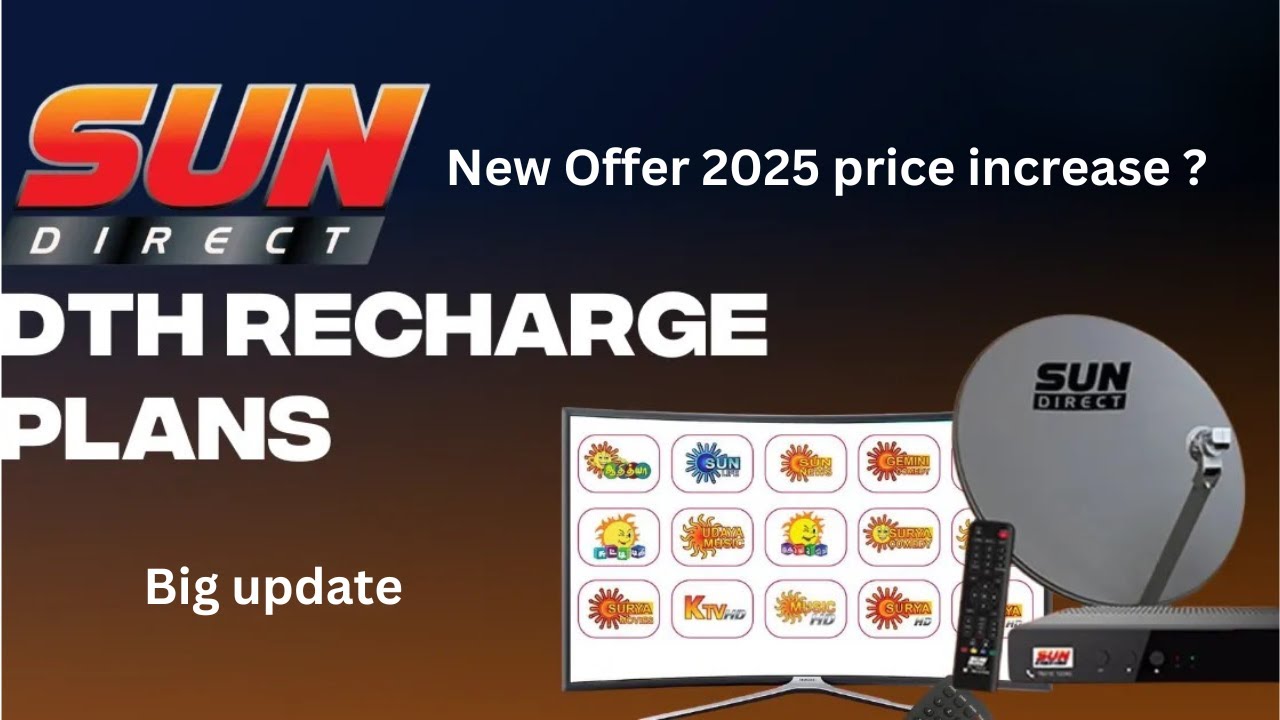 Best Sun Direct Recharge Plans 2025 | Sun Direct Package | Sun Direct ...