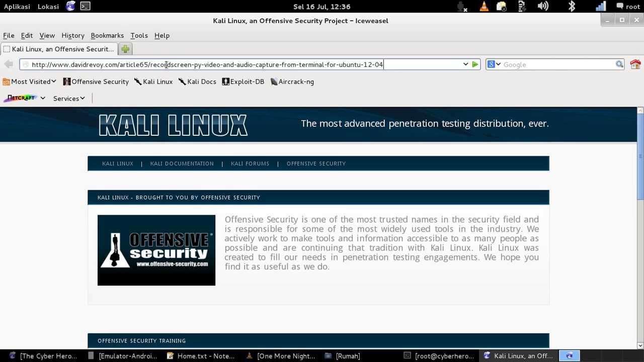 Cara Merekam Tampilan Dekstop Pada Linux - YouTube