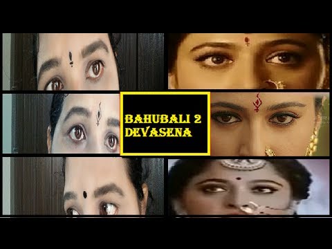 BAHUBALI 2 DEVASENA BINDIS ll Bindi designs using eyeliner ll eyeliner ...