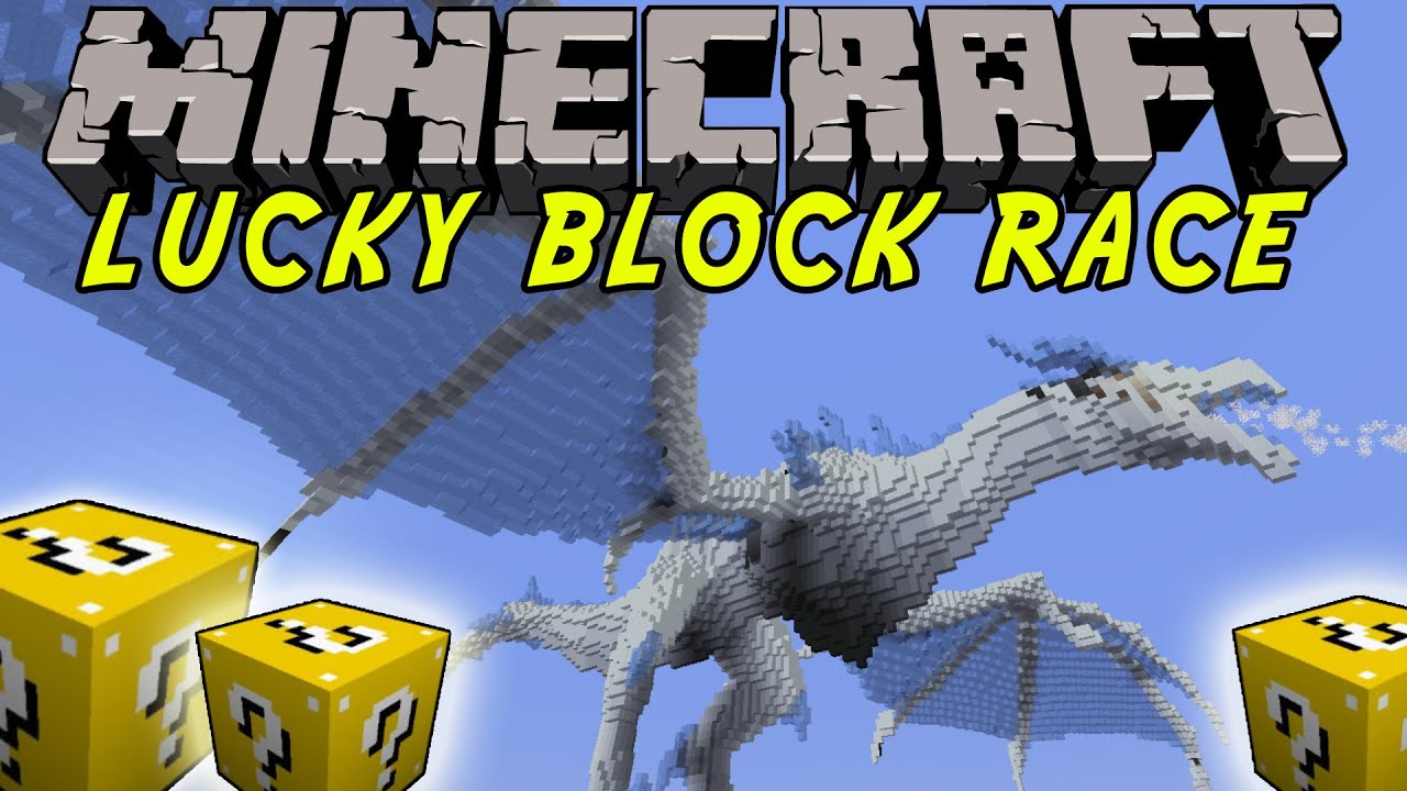 LUCKY BLOCK DRAGON RACE | MINECRAFT med JNX - YouTube