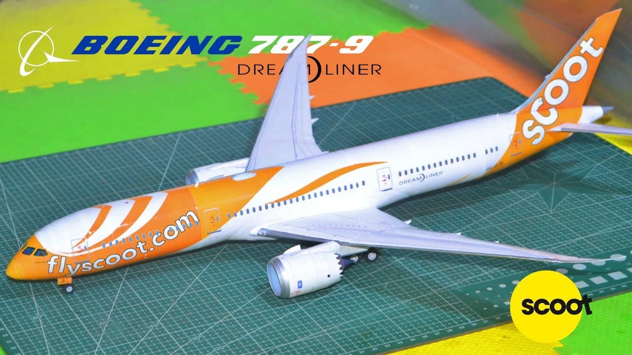 BOEING 787-9 (DREAMLINER) SCOOT | PAPERCRAFT - YouTube