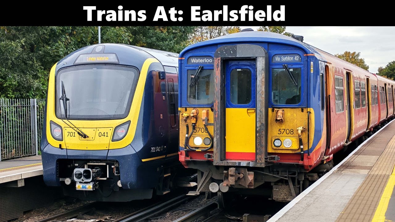 Trains At: Earlsfield (Inc: FAST Class 455s, NSE, Class 701s, Expresses ...