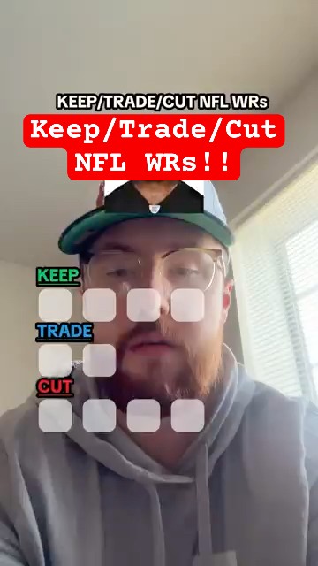 Keep/Trade/Cut NFL WRs!! 🏈 #nfl #basketball #nba #podcast #nflpodcast # ...