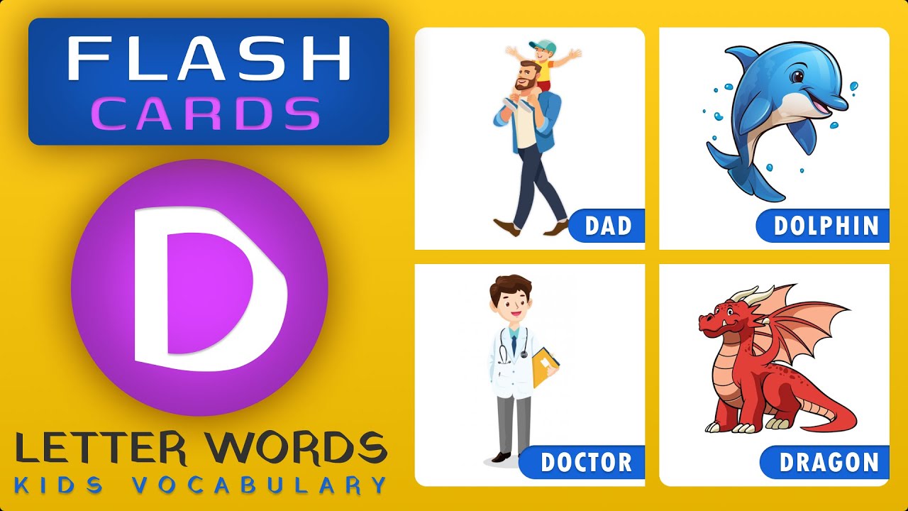 Flash Cards - Learn D Words | Kids Vocabulary | Grade 1 English ...