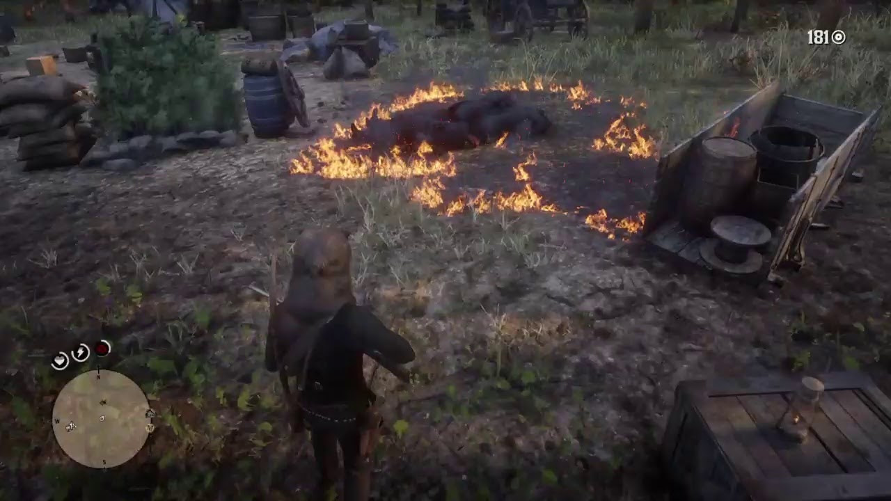 Red dead body fire - YouTube