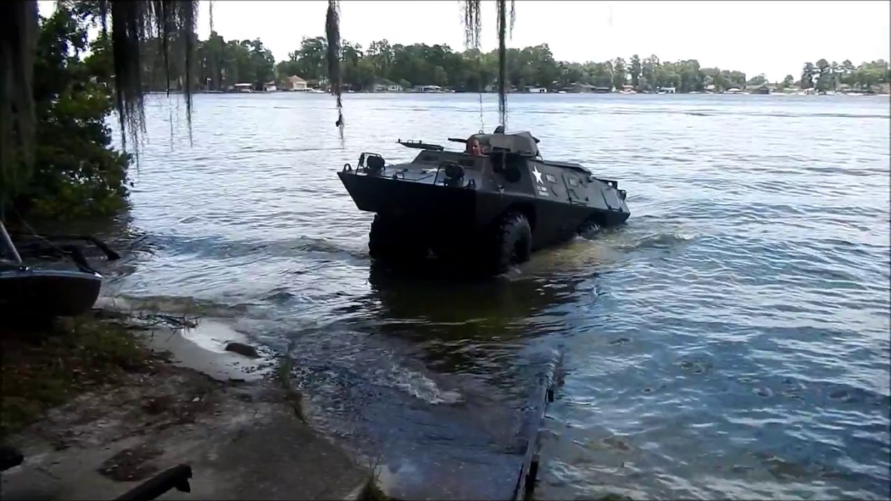 V100 Commando Armored Car 1st Swim - YouTube