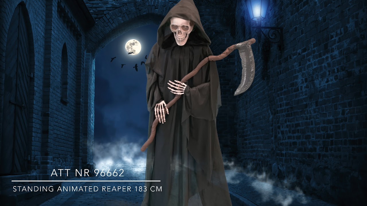 STANDING ANIMATED REAPER 183 CM - YouTube