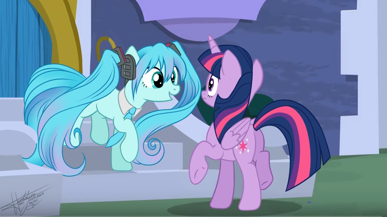 Hatsune Miku in MLP version - Speedpaint - YouTube