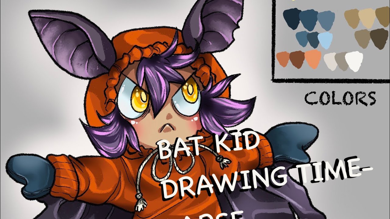 OC Bat Kid Reference Art Time - Lapse - YouTube