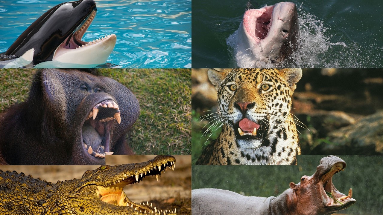 Strongest Bites in the Animal Kingdom: Comparison (PSI) - YouTube