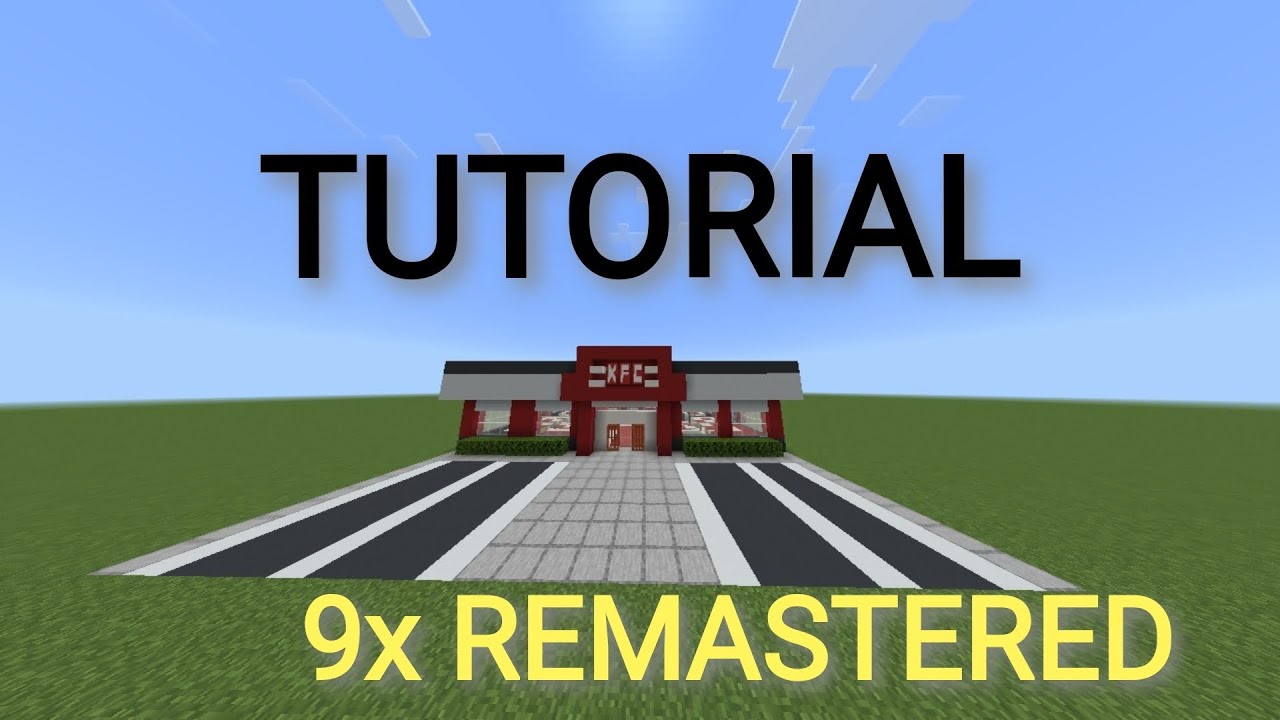 Minecraft: Modern KFC Restaurant Build 9x Remastered - YouTube