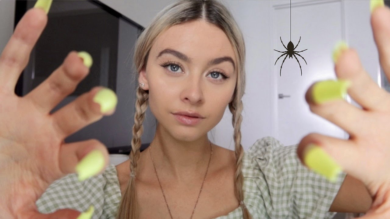 ASMR Fall Asleep FAST🌙🕷Spiders Crawling Up Your Back, Relaxation Games ...