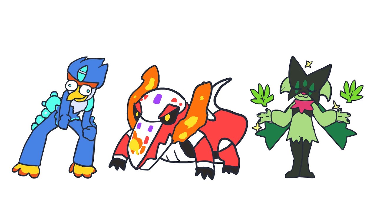 New Starters Final Evolutions (Pokemon Scarlet and Violet) - YouTube