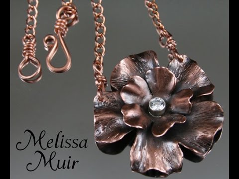 Making a Copper Flower Pendant - From Start to Finish - YouTube