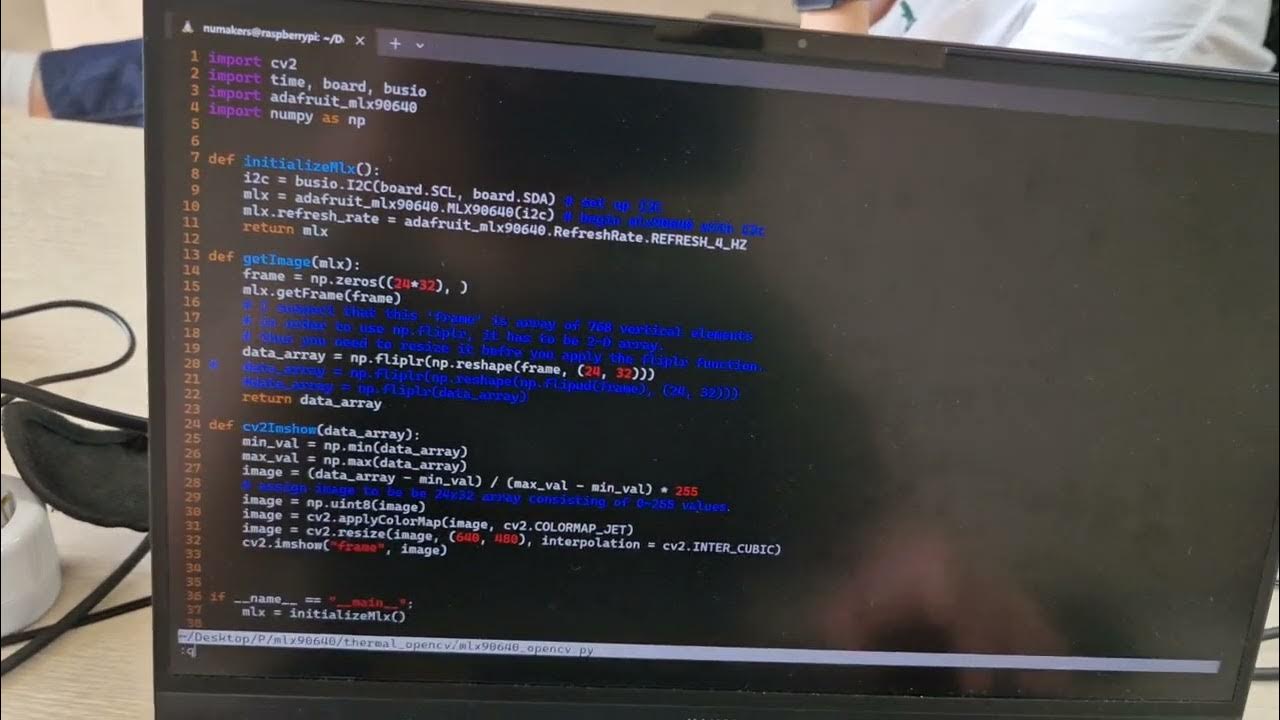 MLX90640 Thermal Image Display using OpenCV - YouTube