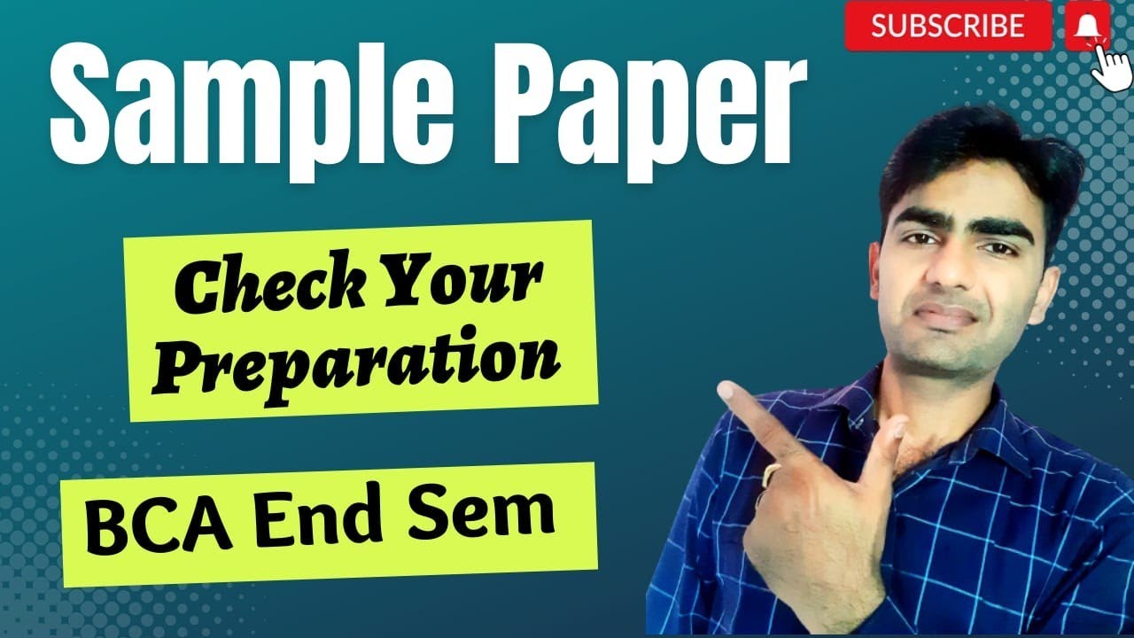 Sample Paper BCA English - YouTube
