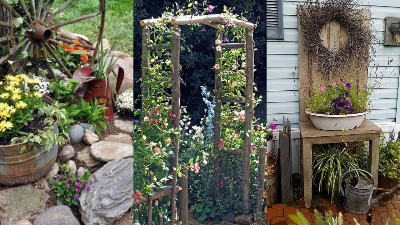 DIY Rustic Garden Décor - YouTube