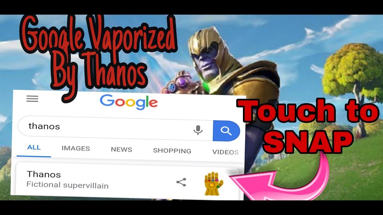 Try this Trick on Google | Thanos Snap affect the google | - YouTube