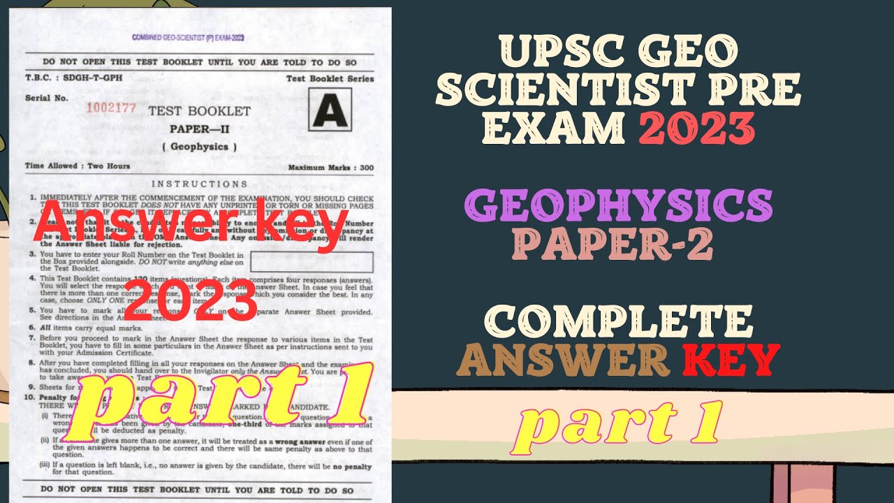 Answer Key Geophysics Paper 2 Upsc Geoscientist Exam 2023 Part 1 YouTube answer-key-geophysics-paper-2-upsc-geoscientist-exam-2023-part-1-youtube